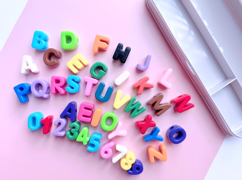 Colorful Acrylic Letter Beads: DIY Crafts, Paracord Projects - Etsy