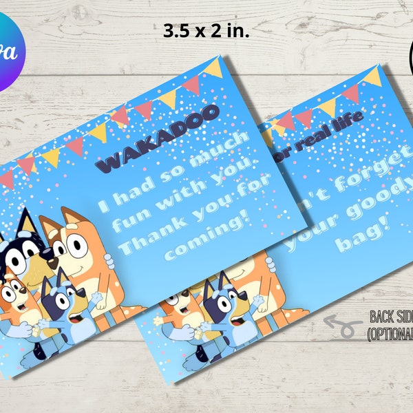 Bluey Thank You Notes - Etsy