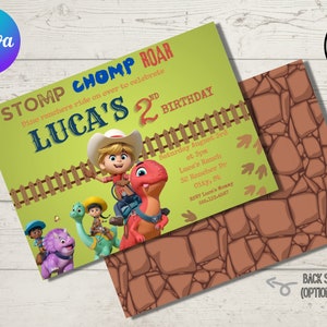 Personalized Dino Ranch Birthday Invitation Dino Ranch - Etsy