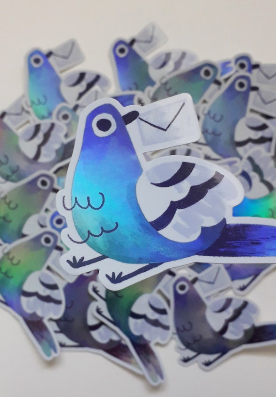 Pigeon Post Holographic Vinyl Sticker - Etsy