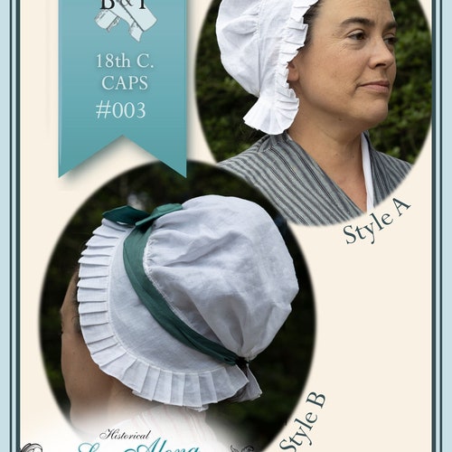 B&T 18th Century Caps Sew Along Companion E-pattern - Etsy
