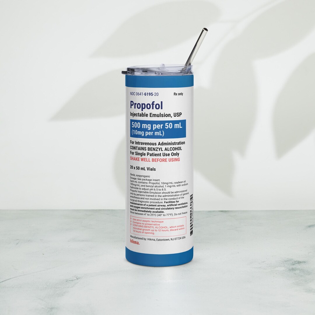 Propofol Label Stainless Steel Tumbler: Medical Gift - Etsy