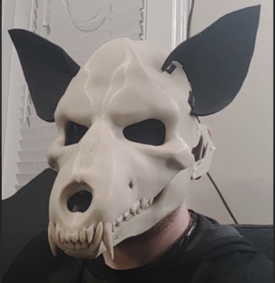 Skull Dog Mask - Movable Articulated Jaw - Etsy