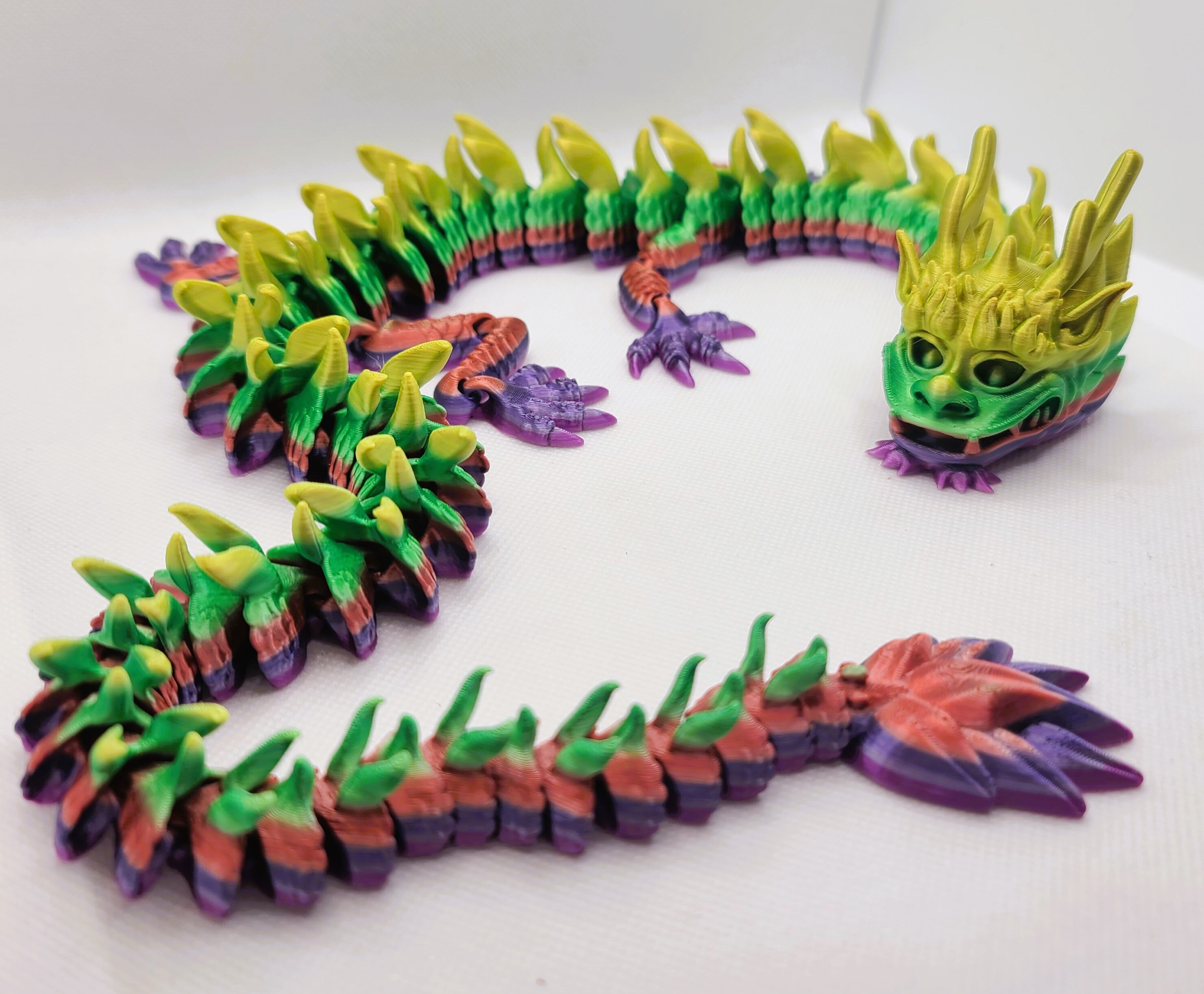 Flexible Dragon Toy Articulated Figurine Sustainable Bio-plastic Gift ...