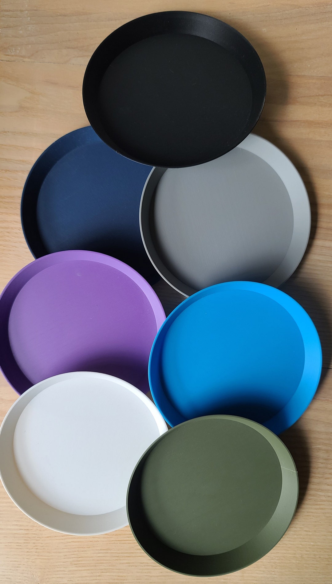 Circular Drainage Trays (set of 3) for Plant Pots, 12 Colours, Small ...