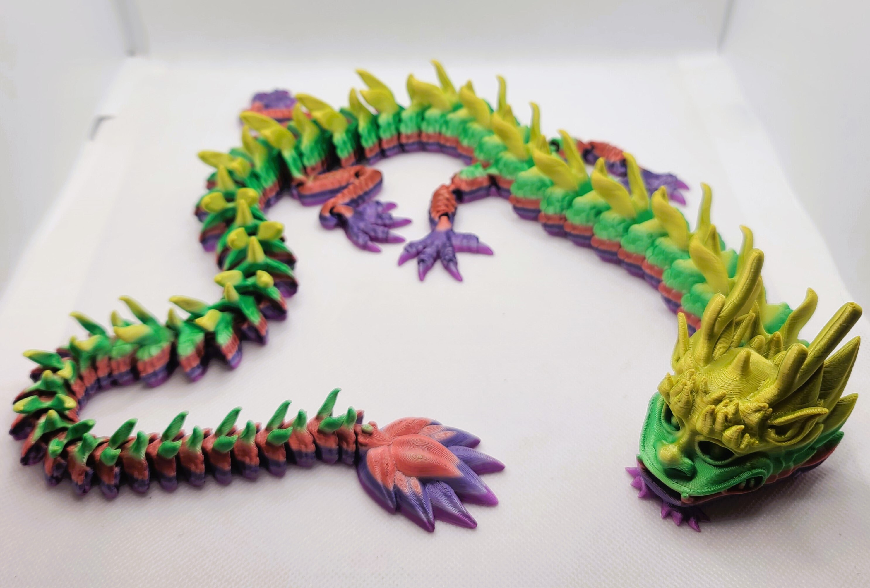 Flexible Dragon Toy Articulated Figurine Sustainable Bio-plastic Gift ...