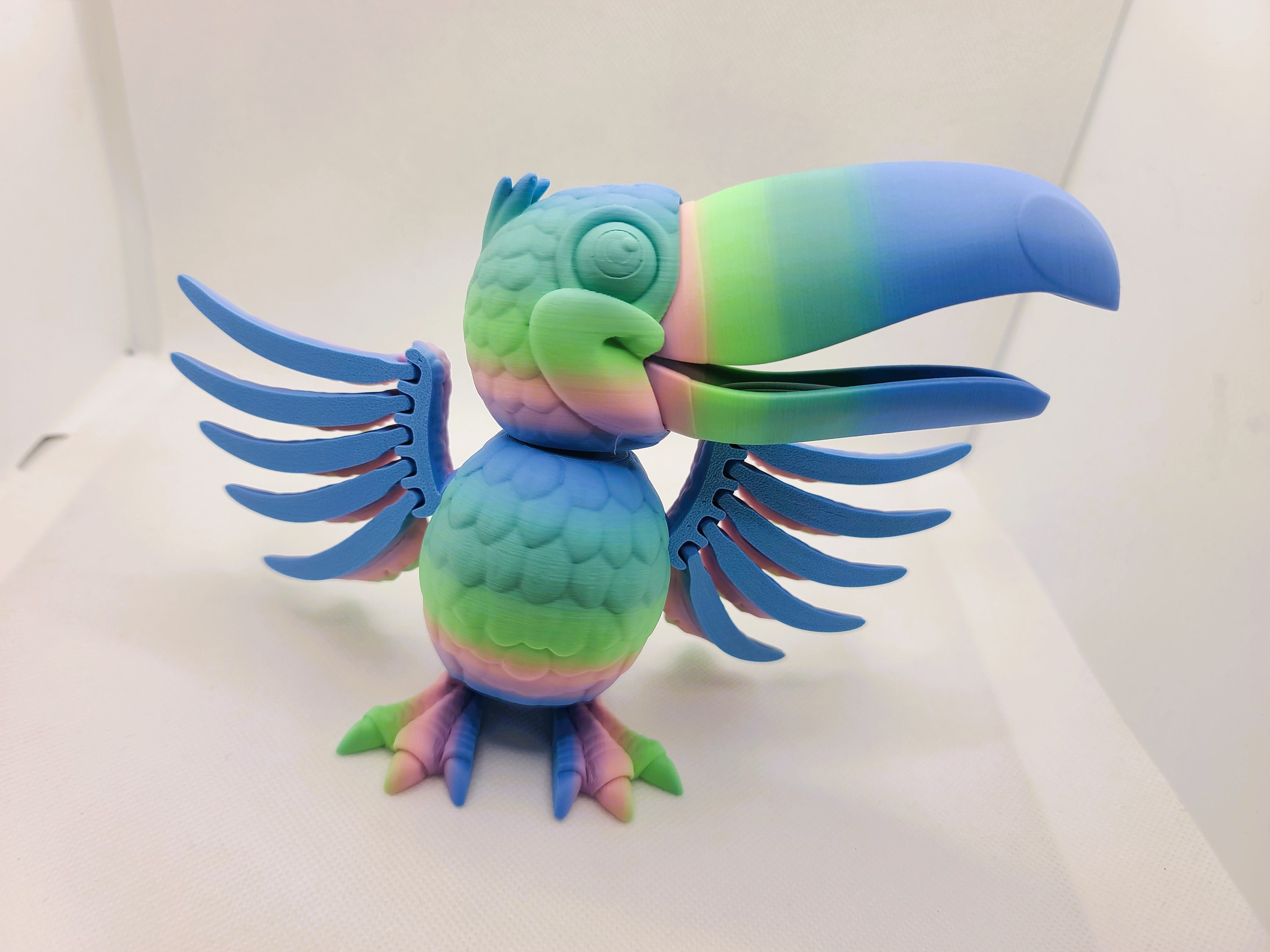 Flexible Toucan Bird Toy - Articulated Figurine - Sustainable Bio ...