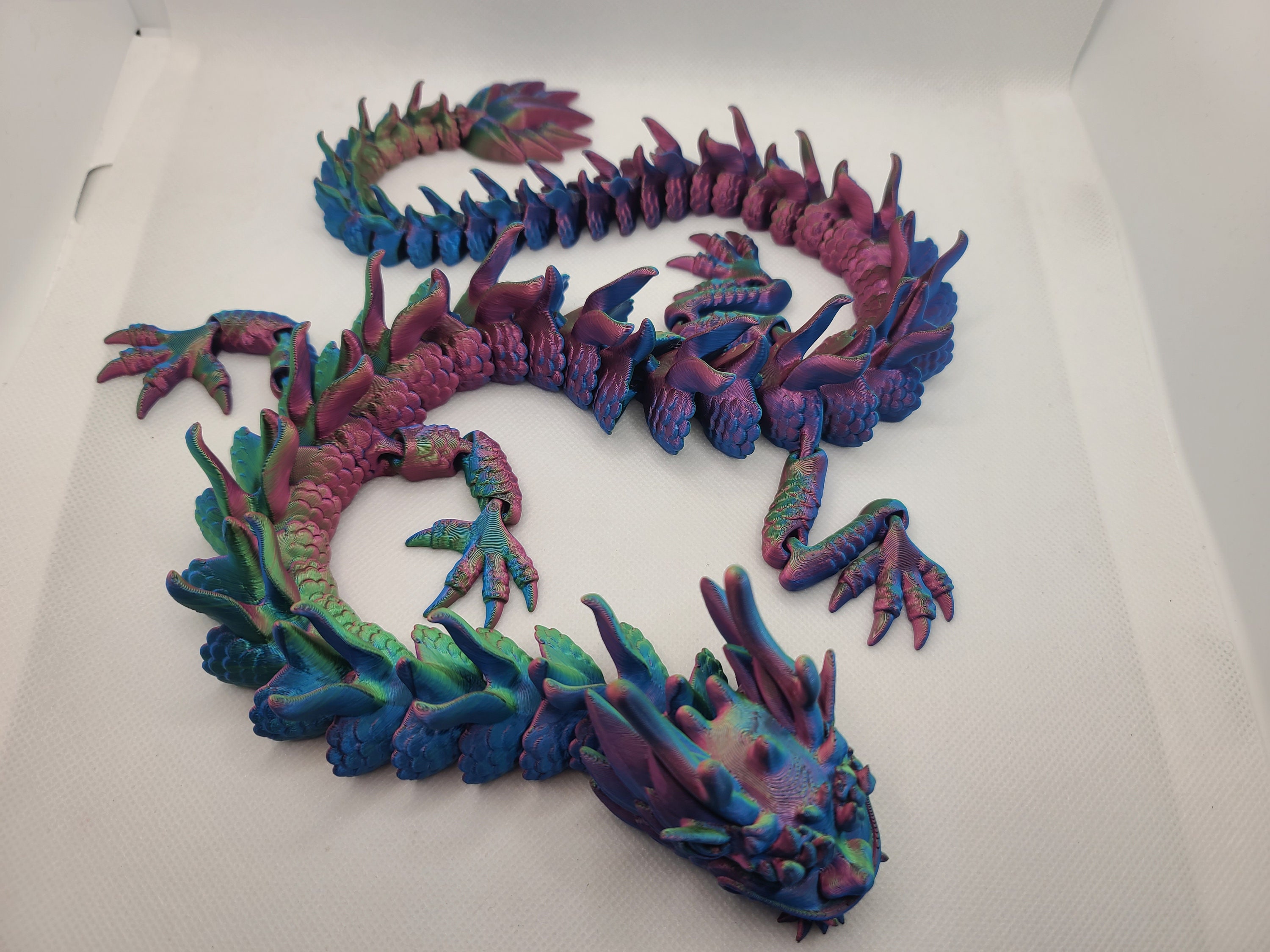 Flexible Dragon Toy Articulated Figurine Sustainable Bio-plastic Gift ...