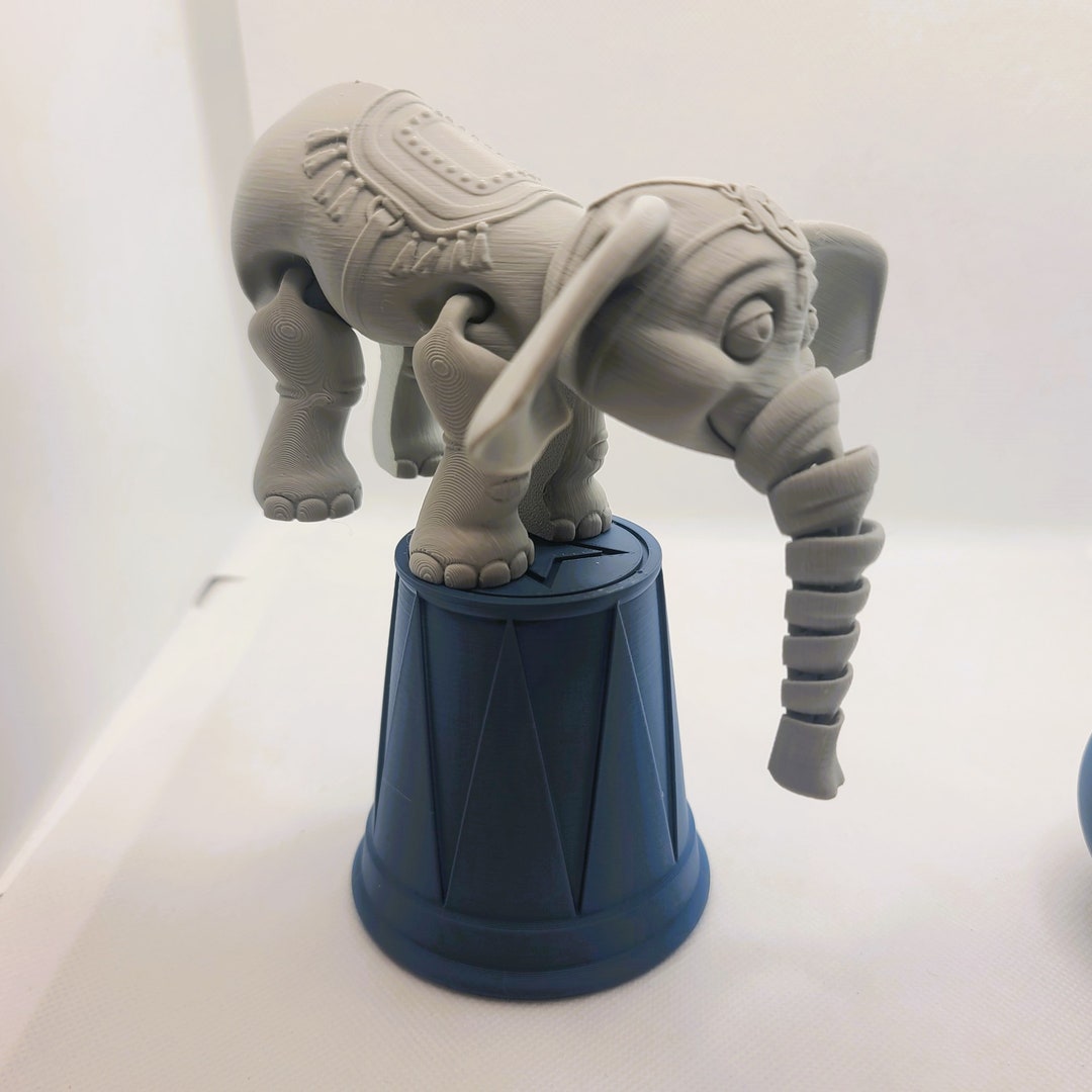 Flexible Elephant Toy - Adorable Articulated Figurine - Sustainable Bio ...