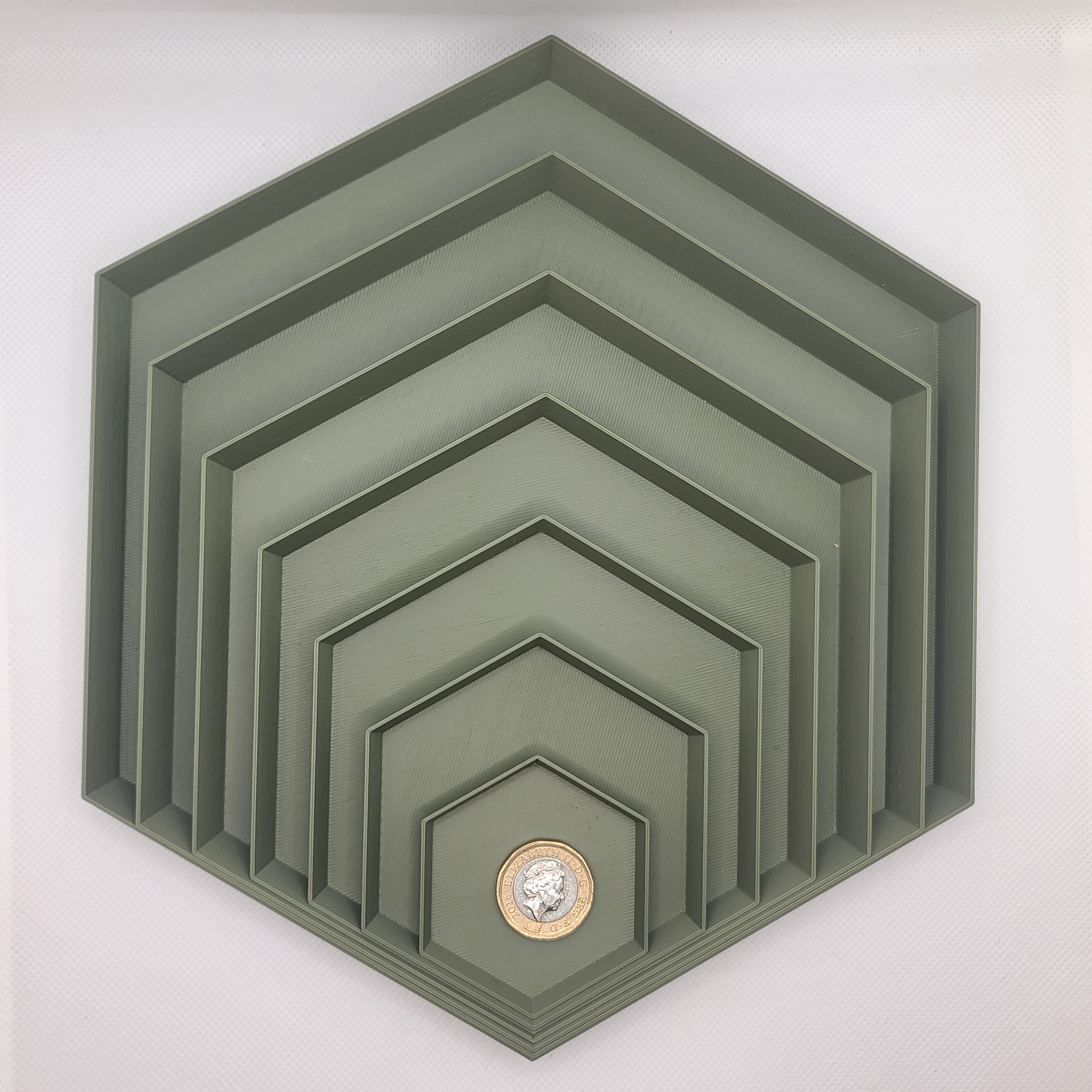 Hexagonal Drainage Trays (set of 3) for Plant Pot, 12 Colours, Small ...