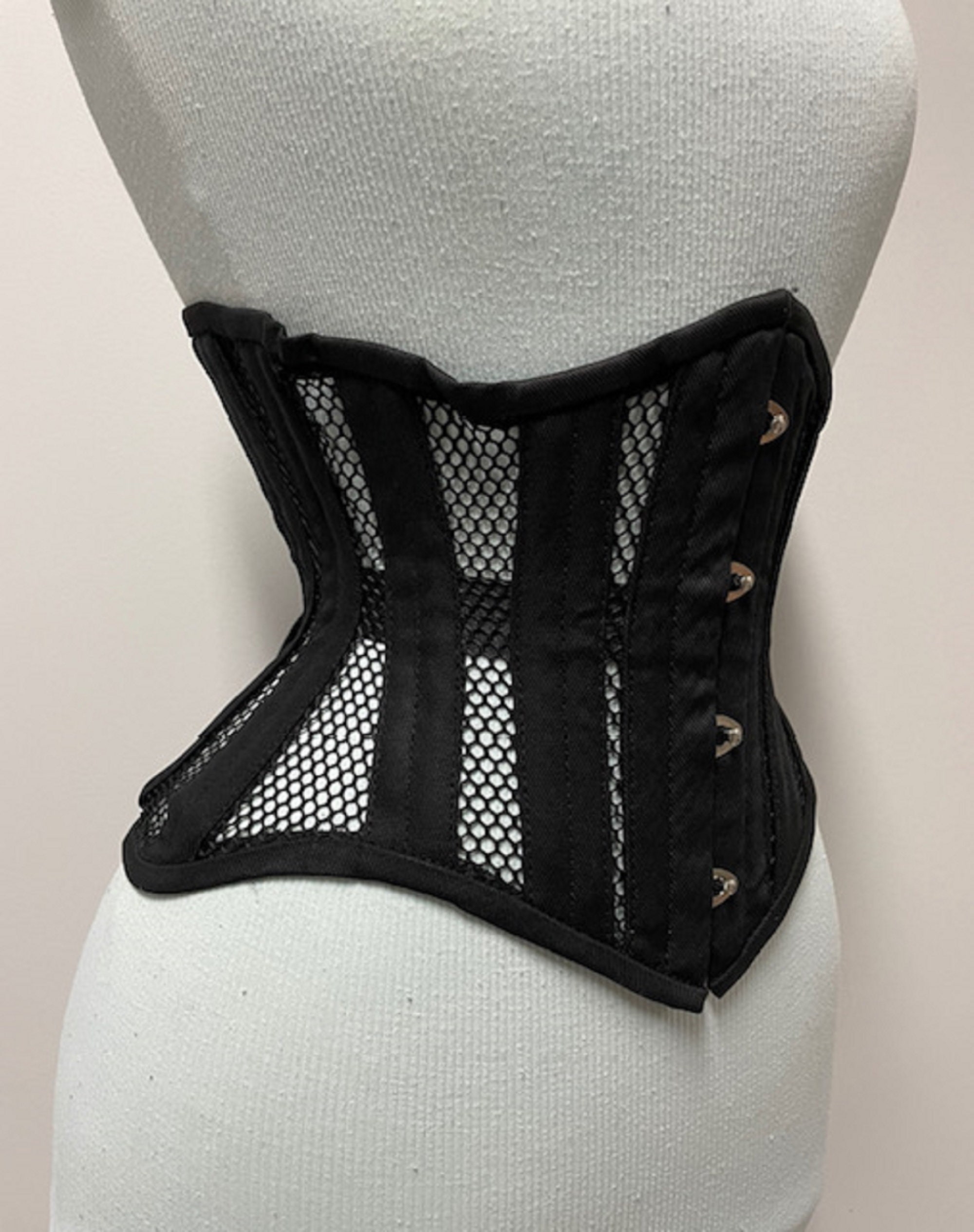 Mesh Corset Waspie Underbust Steel Boned Waist Trainer Size 18-40" - Etsy