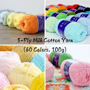 The 5-ply Milk Cotton Yarn (100g) – Milk Cotton Yarn for Crocheting and ...