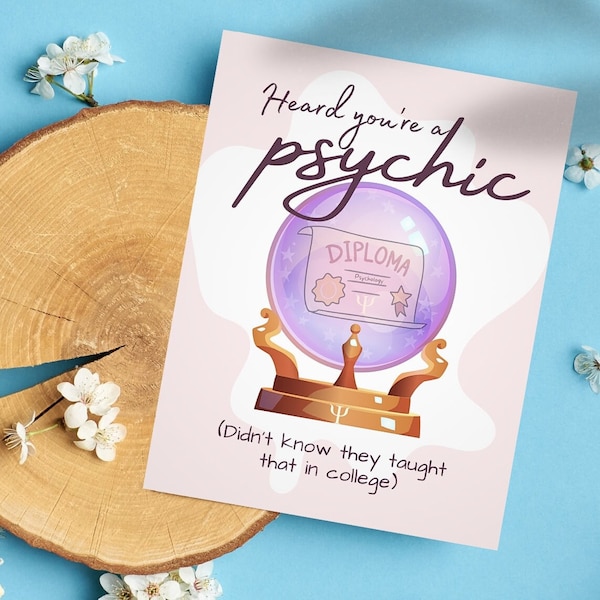 Psychic Greeting Card Graduation - Etsy