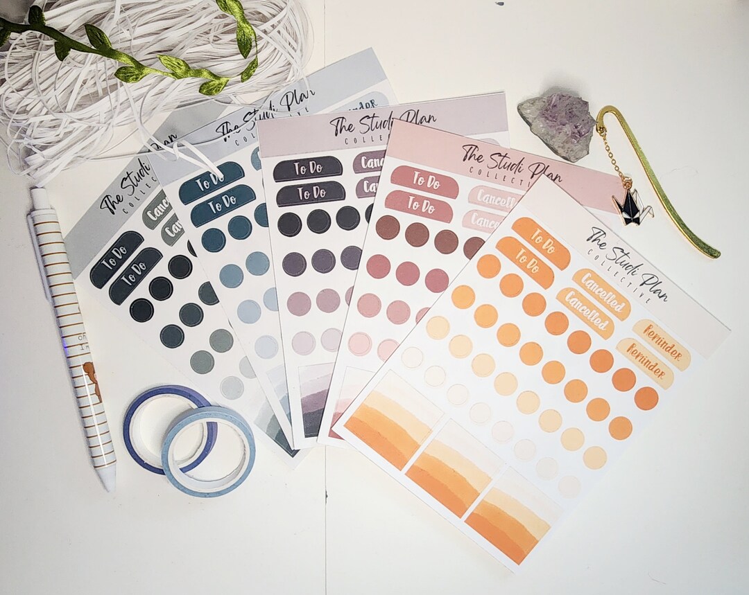 Planner Basics Set of 5 Five Ombre Sticker Pack or Singles Planners ...
