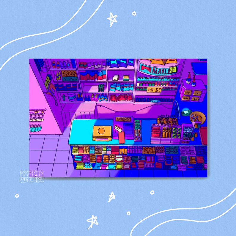 Neon Cute Store Wallpaper *digital Download* Printable MacBook PC ...