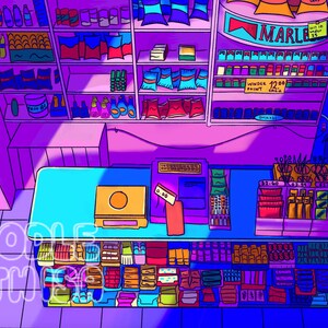 Neon Cute Store Wallpaper *digital Download* Printable MacBook PC ...