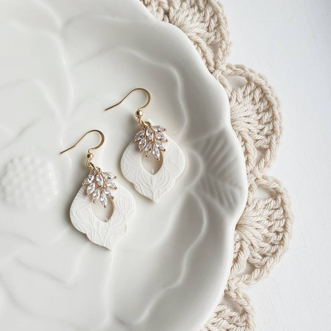 CALLIOPE// Bridal Collection// Polymer Clay Earrings// Wedding Earrings ...