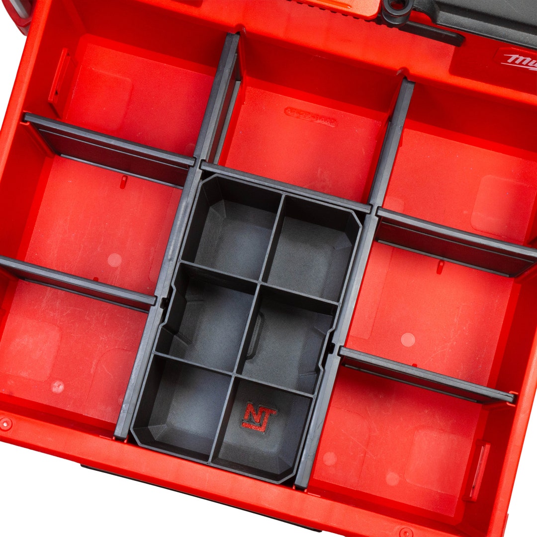 Milwaukee PACKOUT 2-drawer & 3-drawer Multi-depth Toolbox Organizer ...