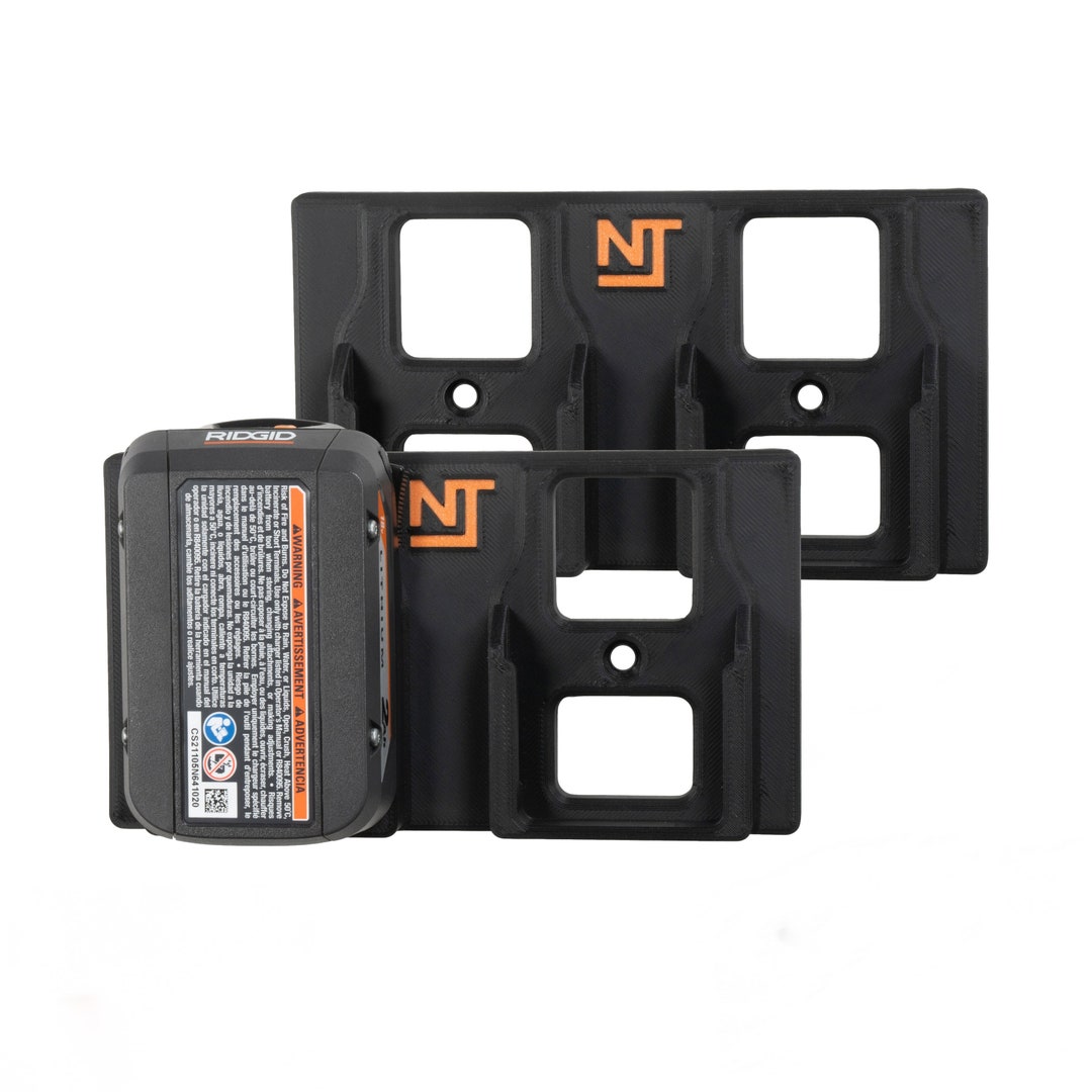 Ridgid 18V Dual Battery Mounts for Ridgid Power Tools Batteries (2-pack ...
