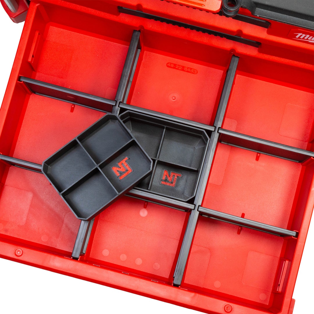 Milwaukee PACKOUT 3-drawer Toolbox Organizer 4-slot Stacking Divider ...