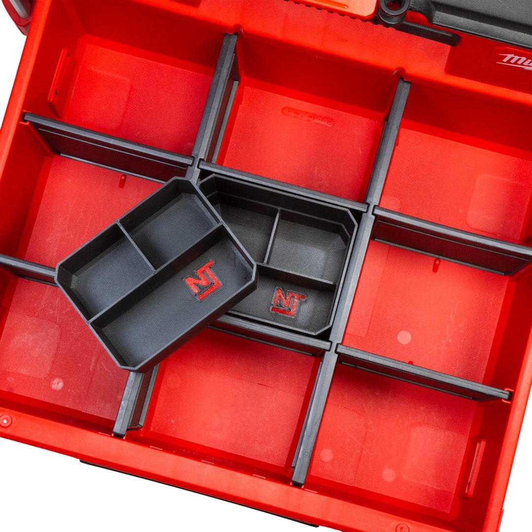 Milwaukee PACKOUT 2-drawer & 3-drawer Multi-depth Toolbox Organizer 3 ...
