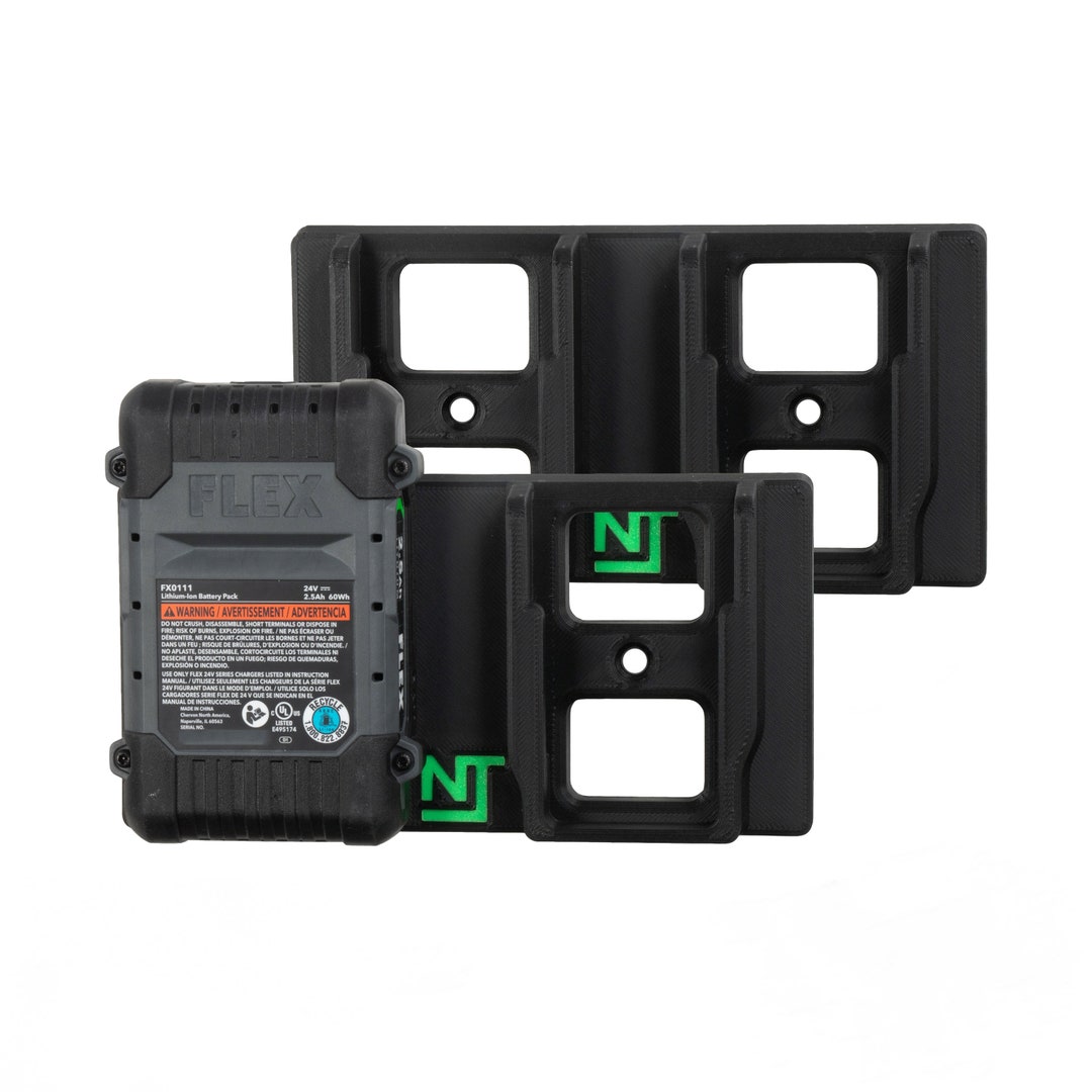 Flex 24V Dual Battery Mounts (2-pack) – Neat Tools Power Tool Organizer ...