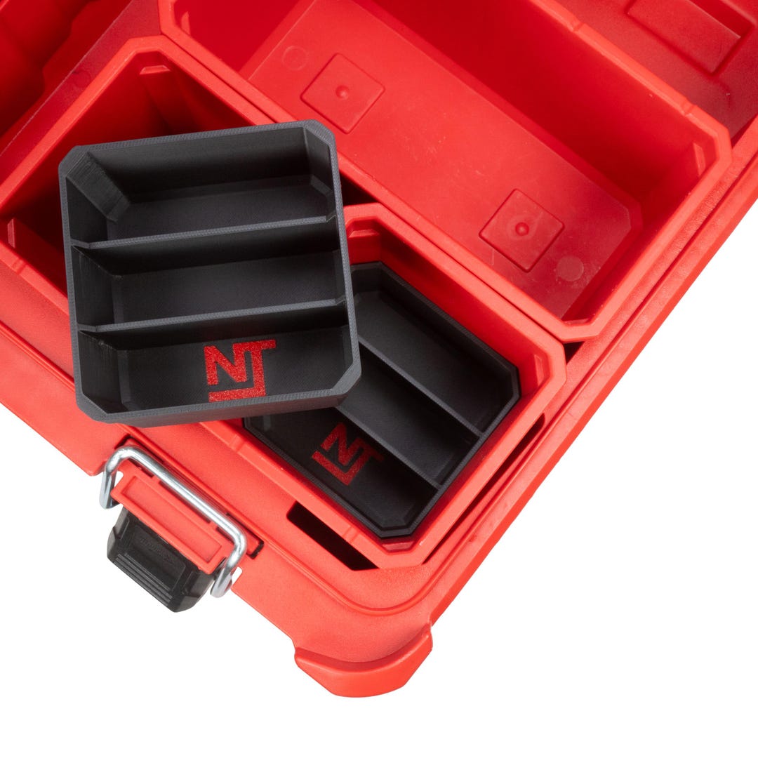 Milwaukee PACKOUT Small Parts Organizer Divider Bins Set 3-slot Long ...