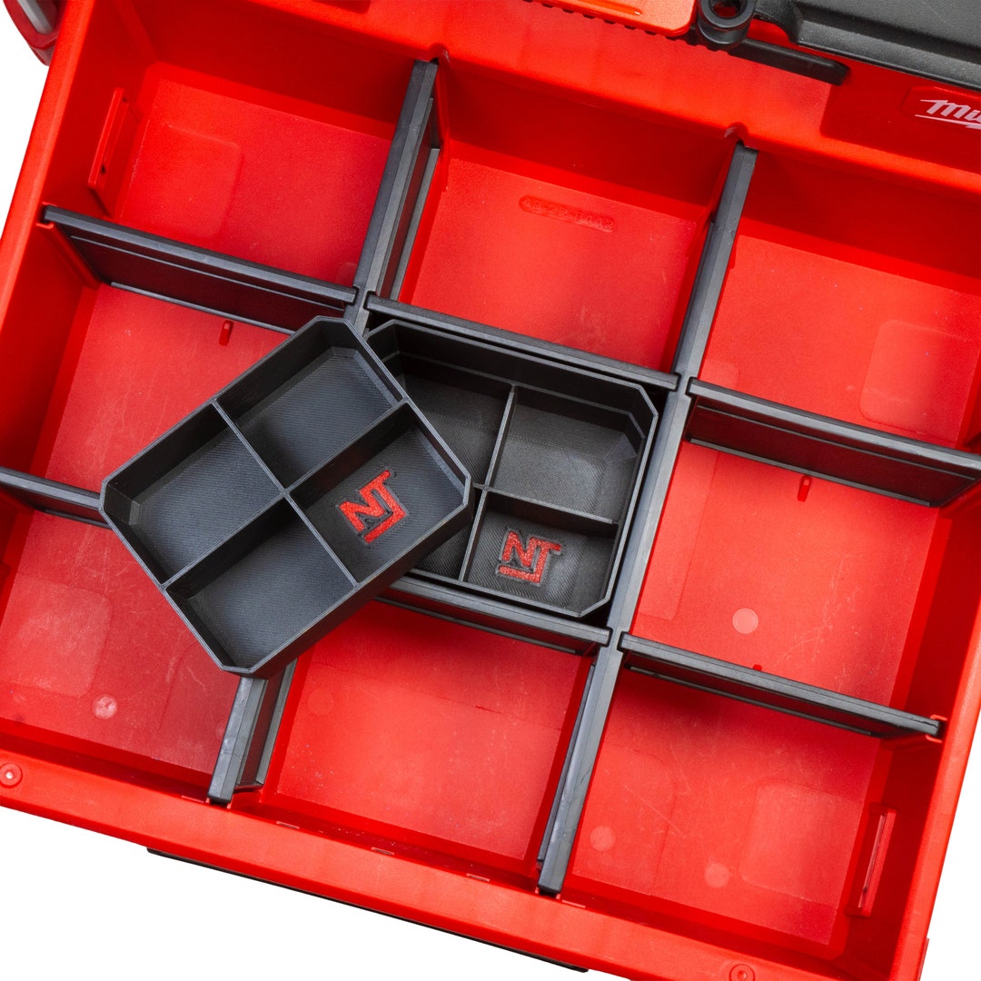 Milwaukee PACKOUT 2-drawer & 3-drawer Multi-depth Toolbox Organizer 4 ...