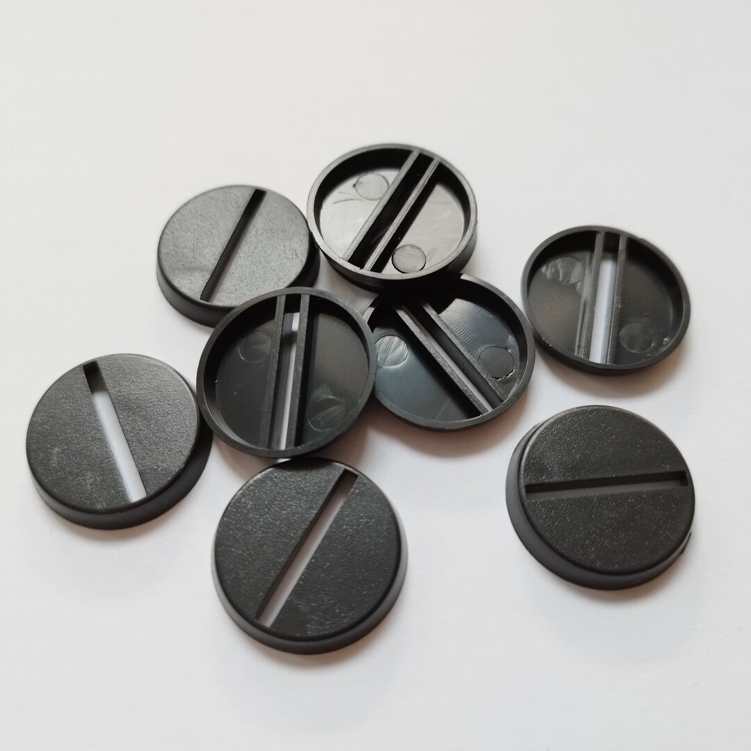 Pack of 10/20 X 25mm Slotted Bases for Wargaming - Etsy