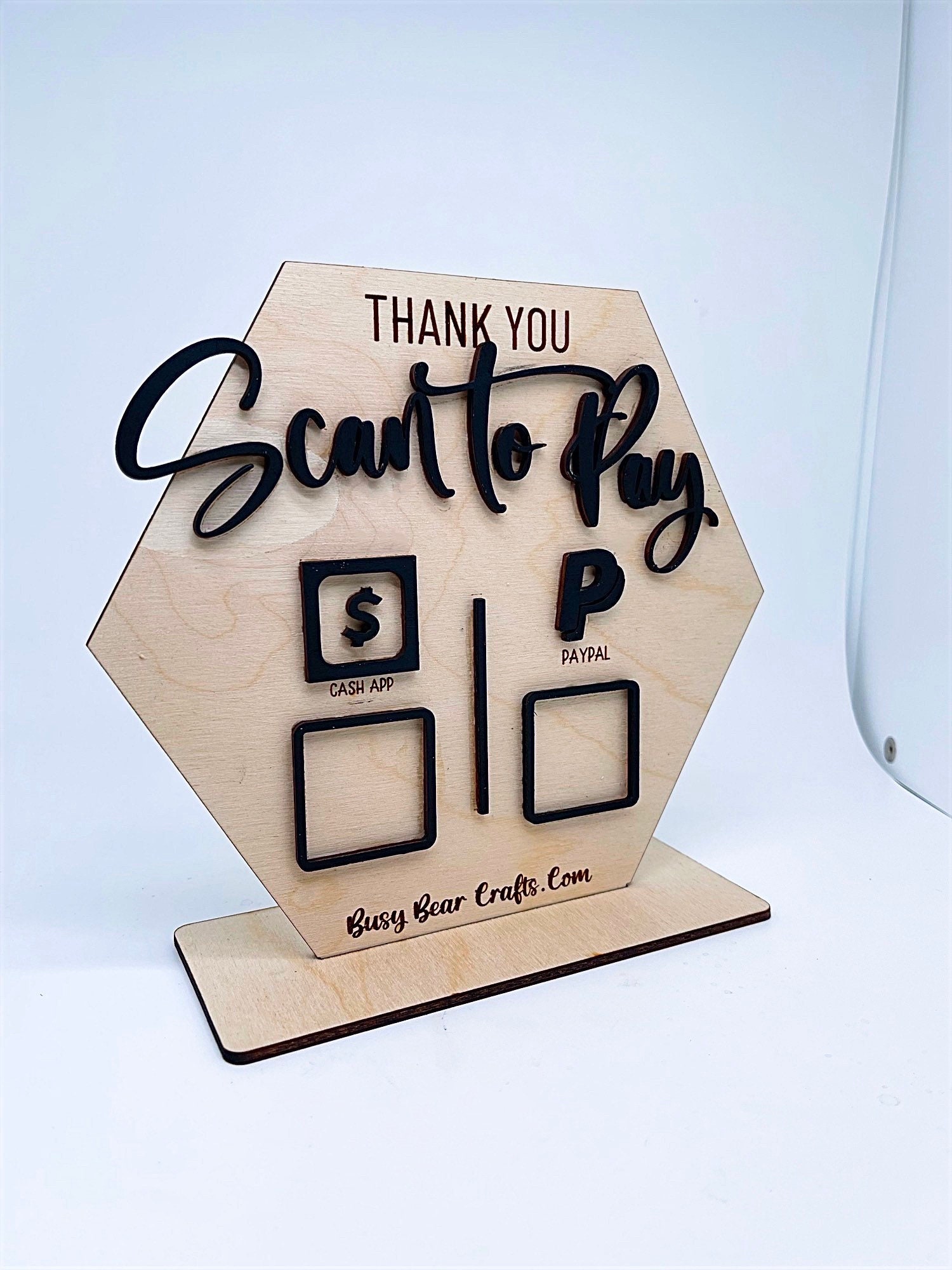 Scan to Pay Display SVG Digital File Scan Me Socials | Etsy