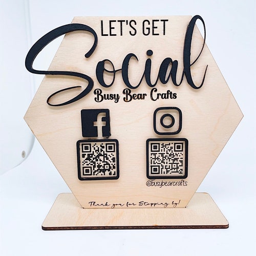 Scan to Pay Display SVG Digital File Scan Me Socials - Etsy