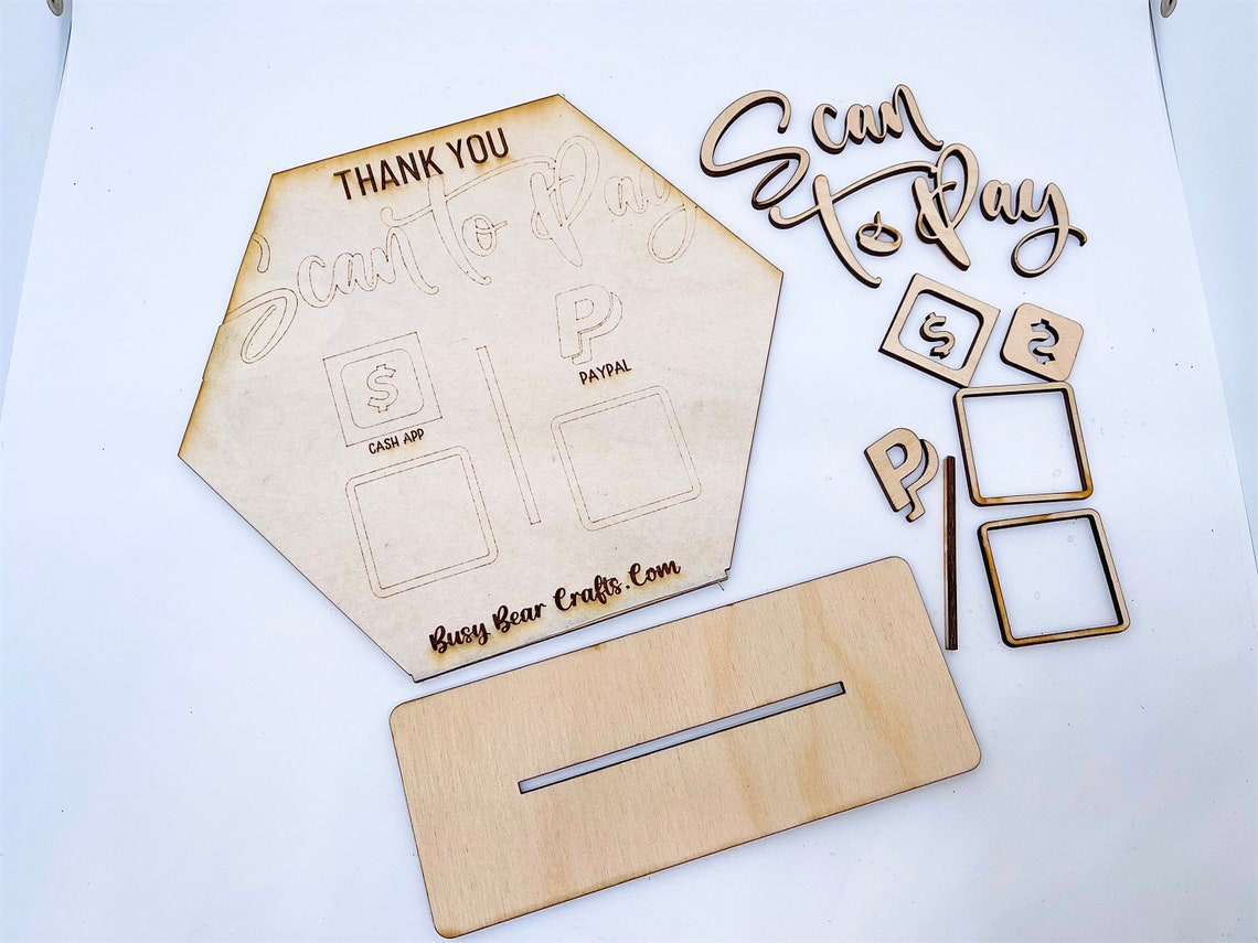 Scan to Pay Display SVG Digital File Scan Me Socials - Etsy