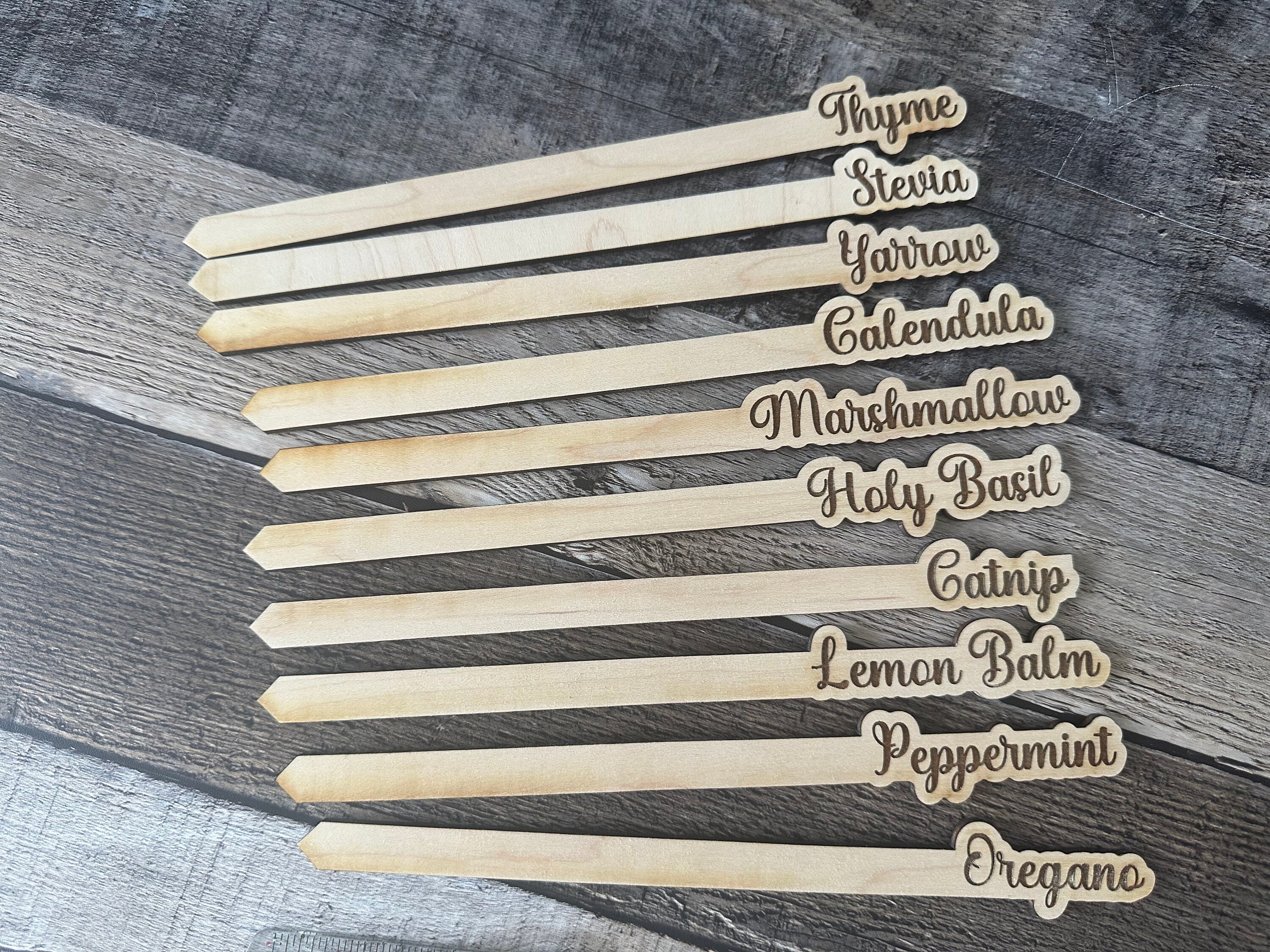 10-engraved Plant Markers 8in-custom - Etsy