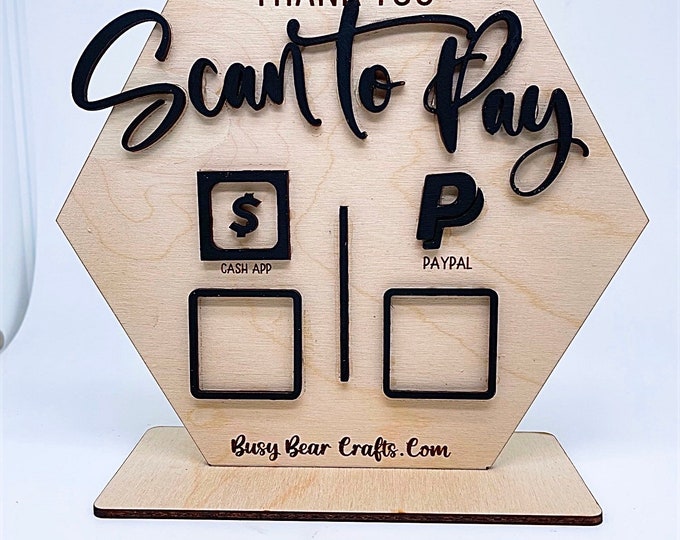 Scan to Pay Display SVG Digital File Scan Me Socials Display-ready to ...