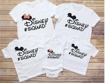 Disney SQUAD Family Group T-shirts Mickey Mouse SQUAD Minnie Mouse ...