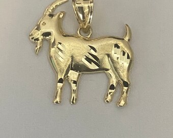Gold Goat Pendant | Etsy