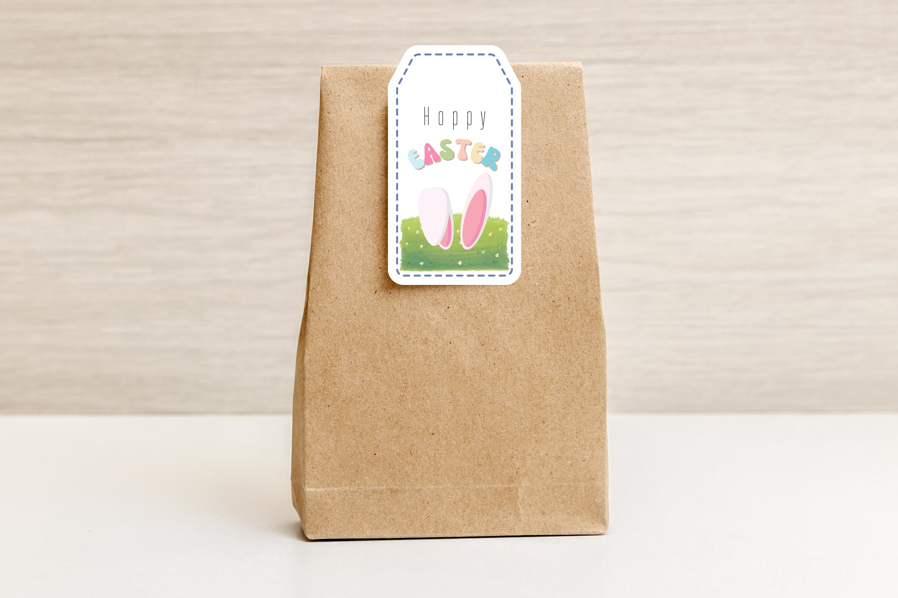 Easter Gnome Gift Tag, Printable Gift Tag, Bunny Label, Easter Favor ...