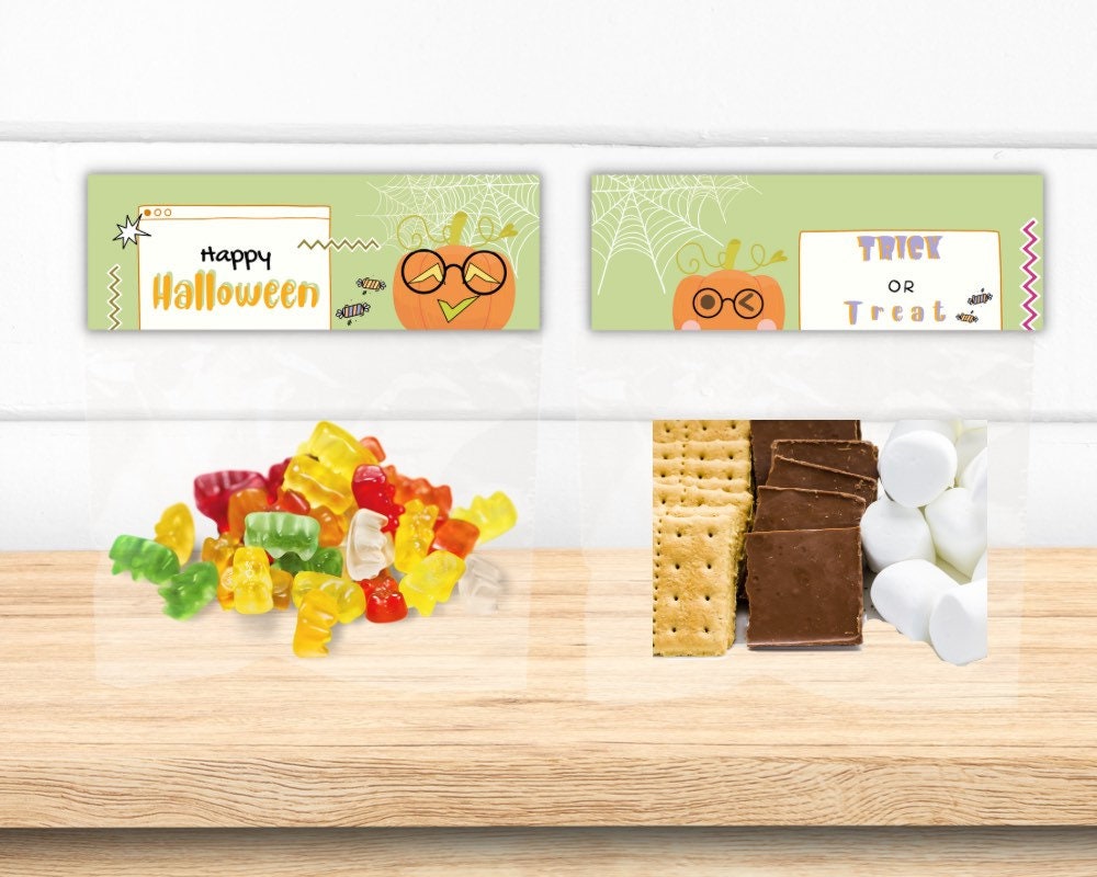 Halloween Sandwich Toppers, Classroom Party Treat Bag Topper, Candy Bag ...