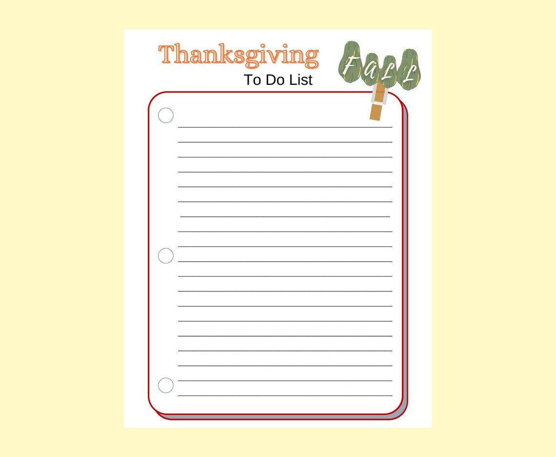 Canva Thanksgiving to Do List Printable Fall Planner PDF - Etsy