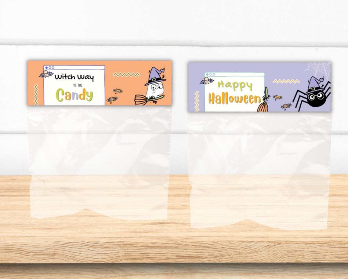 Halloween Sandwich Toppers Classroom Party Treat Bag Topper - Etsy