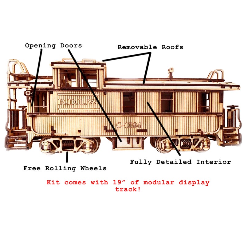 C-1094 Wood Sided Caboose Kit - Etsy