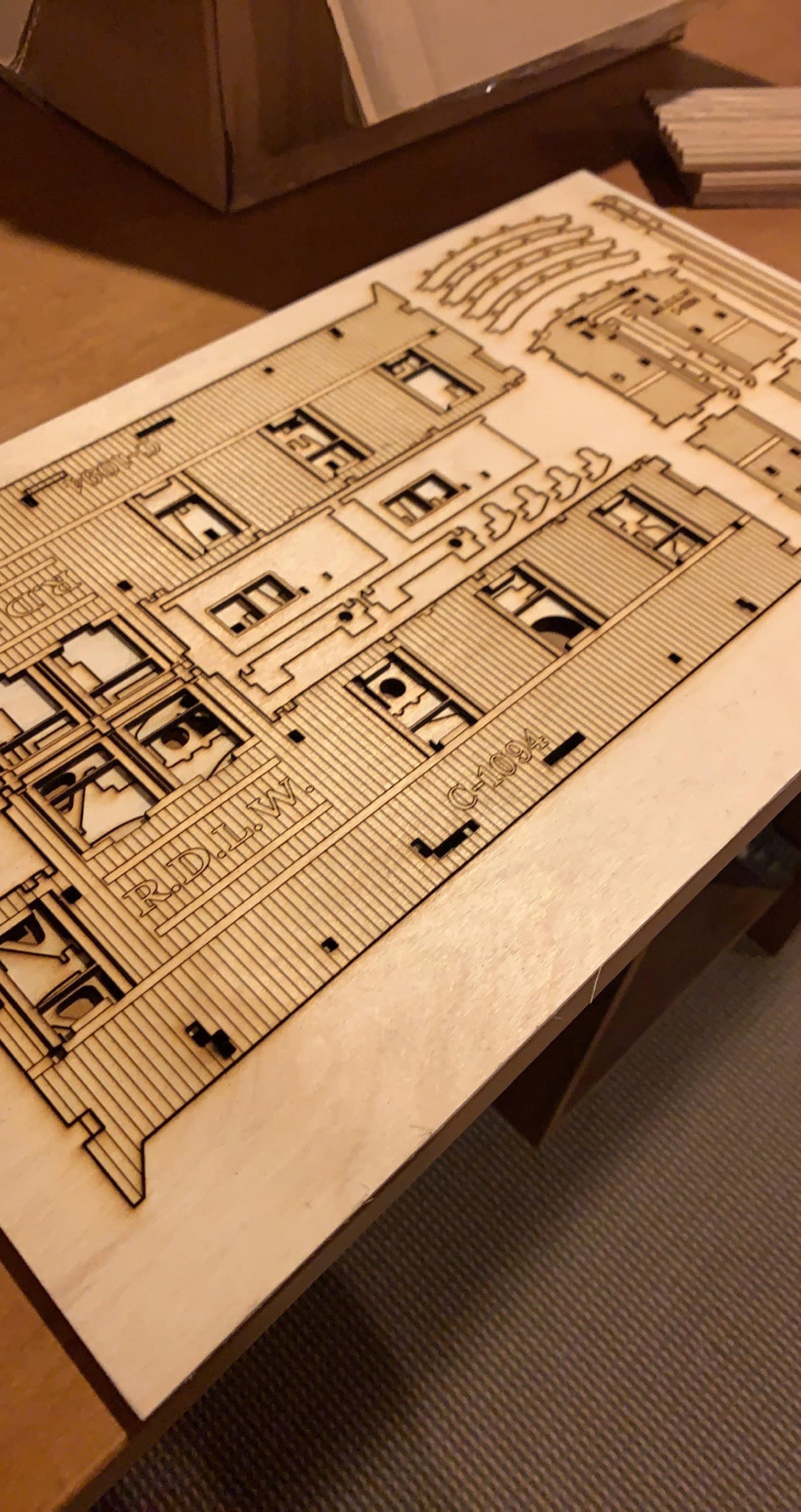 C-1094 Wood Sided Caboose Kit - Etsy