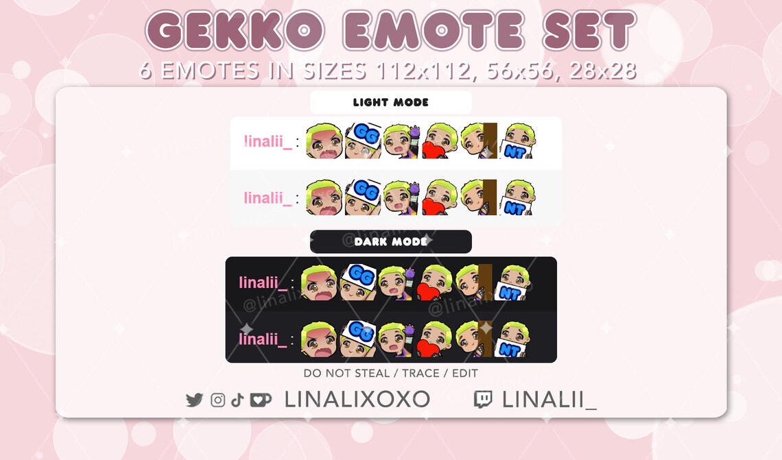 Valorant Gekko Emote Set Pack | Cute Chibi Twitch Streamer Discord ...