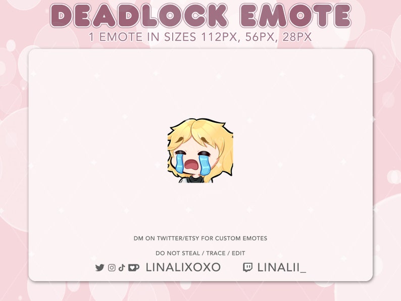 Cry Sad Upset Valorant Deadlock Emote | Cute Chibi Twitch Streamer ...