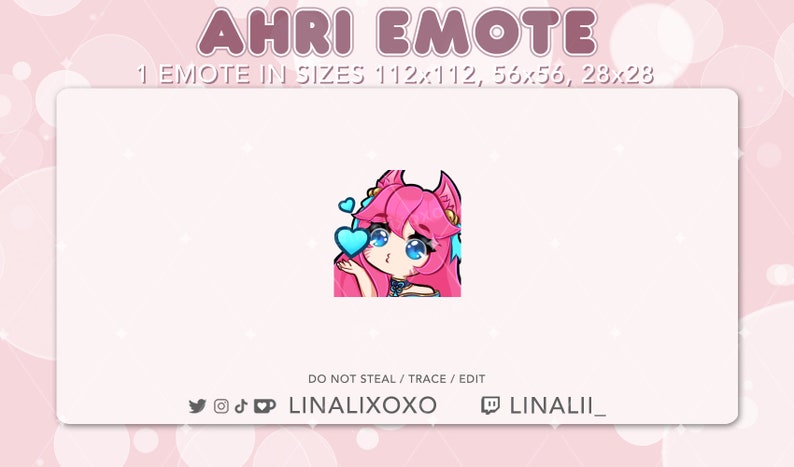 Love Heart Kiss Lol League of Legends Spirit Blossom Ahri Emote | Cute ...
