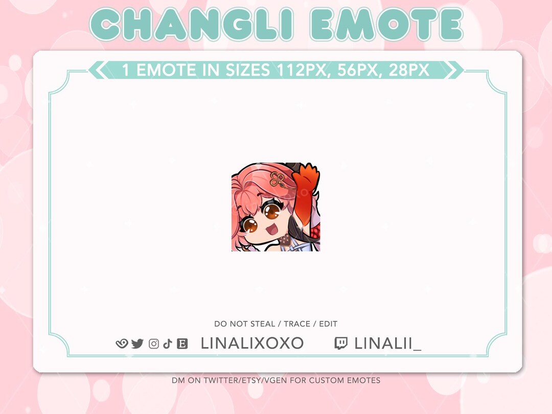 Hi Wave Hello Wuthering Waves Changli Emote | Cute Chibi Twitch ...