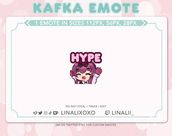 Kafka From Honkai Star Rail Emotes for Youtube Discord Twitch - Etsy