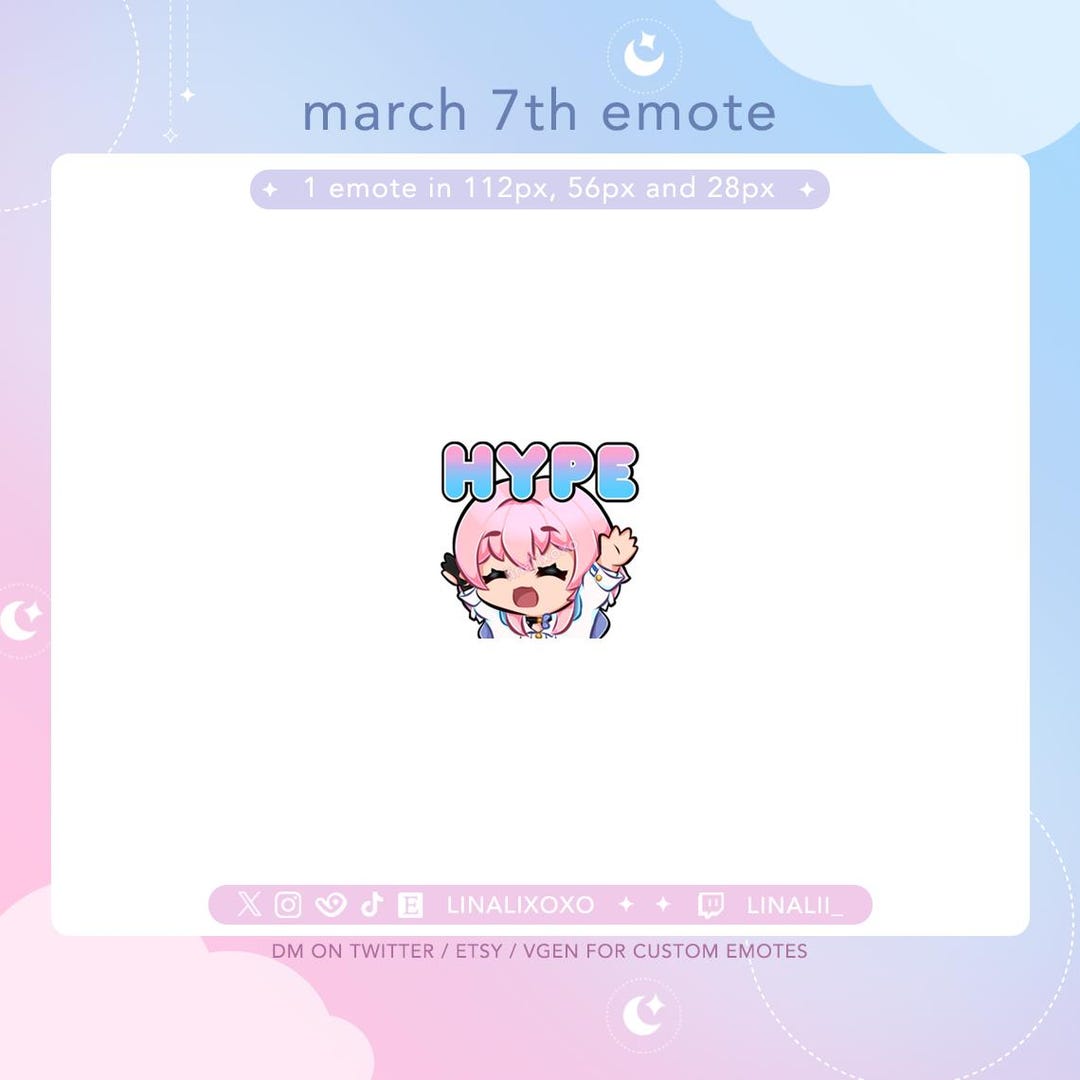 Hype Hypers Celebration Honkai Star Rail March 7th Emote | Cute Chibi ...