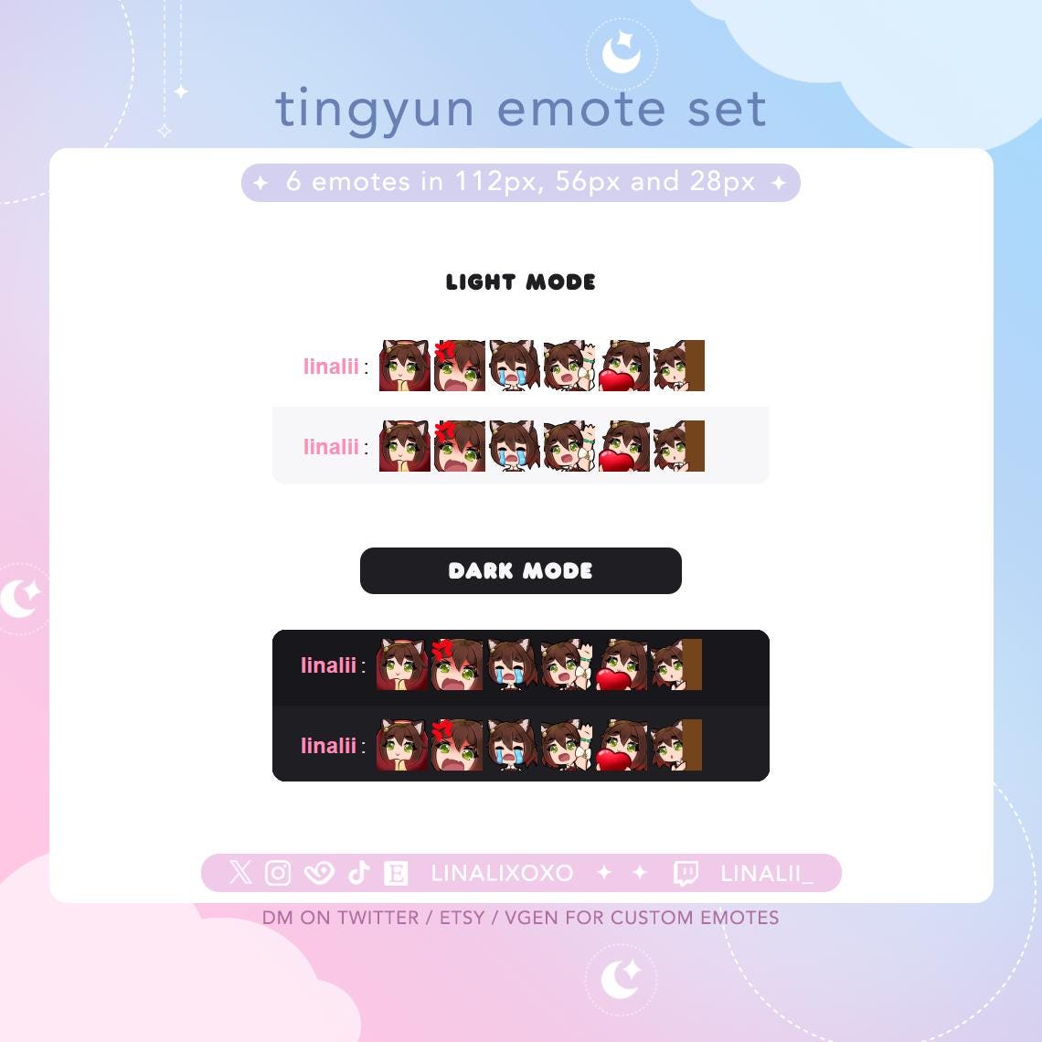 Honkai Star Rail Tingyun Emote Set Pack | Cute Chibi Twitch Streamer ...