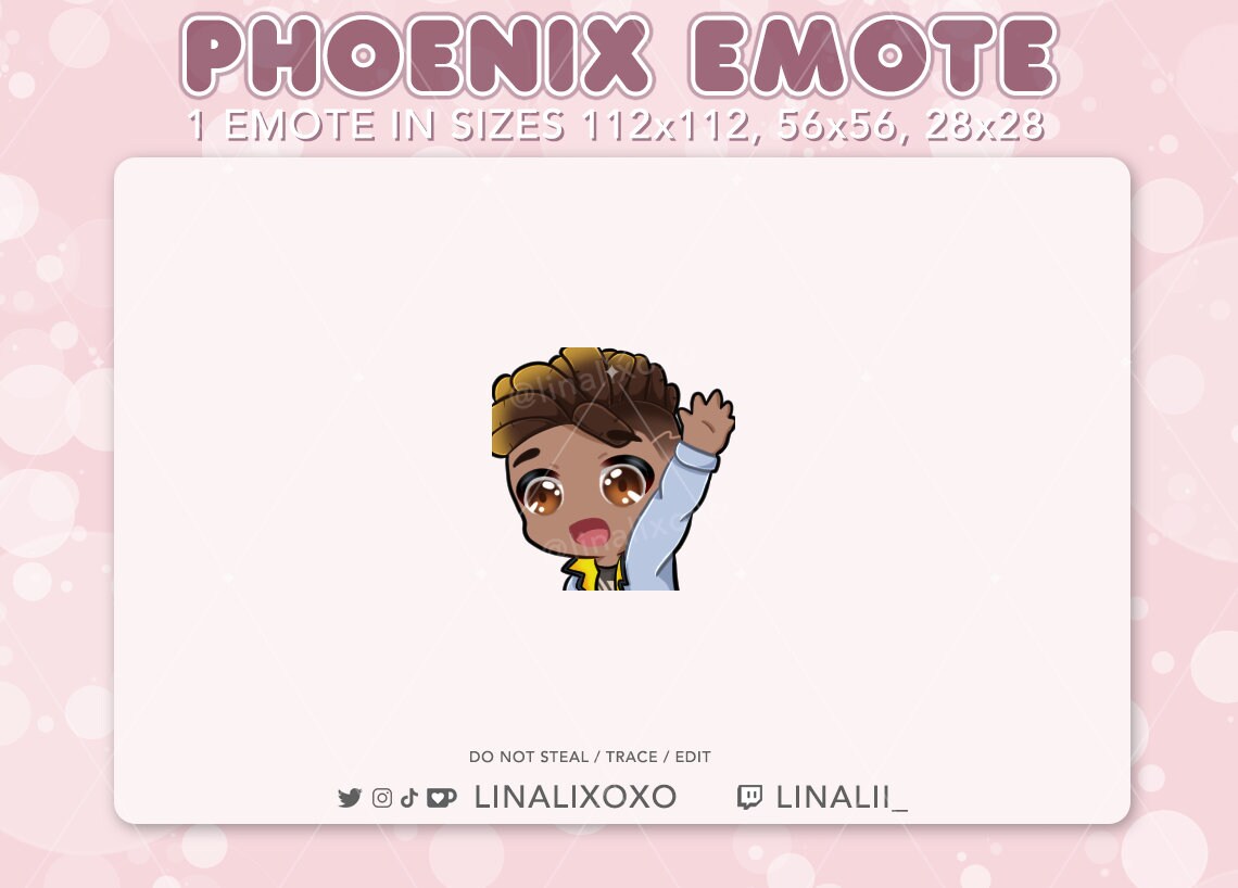Hi Wave Hello Valorant Phoenix Emote | Cute Chibi Twitch Streamer ...
